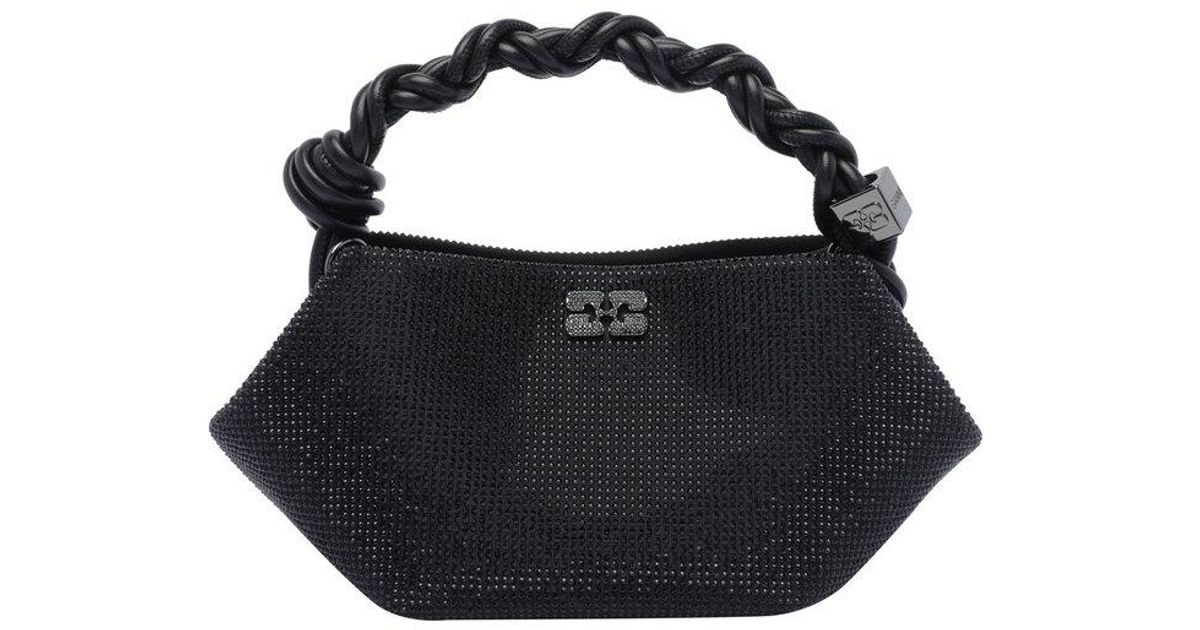 Ganni Bou Embellished Mini Tote Bag in Black | Lyst