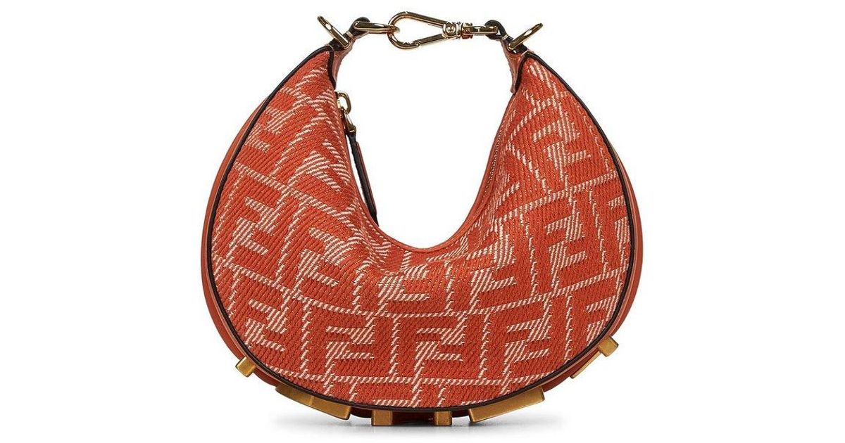 Fendi Graphy Mini Tote Bag in Red | Lyst