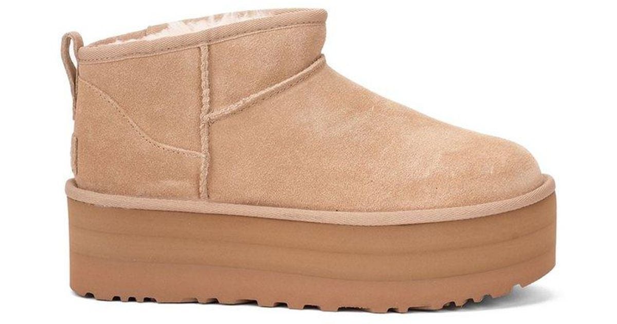 UGG Classic Ultra Mini Platform Boots in Brown | Lyst
