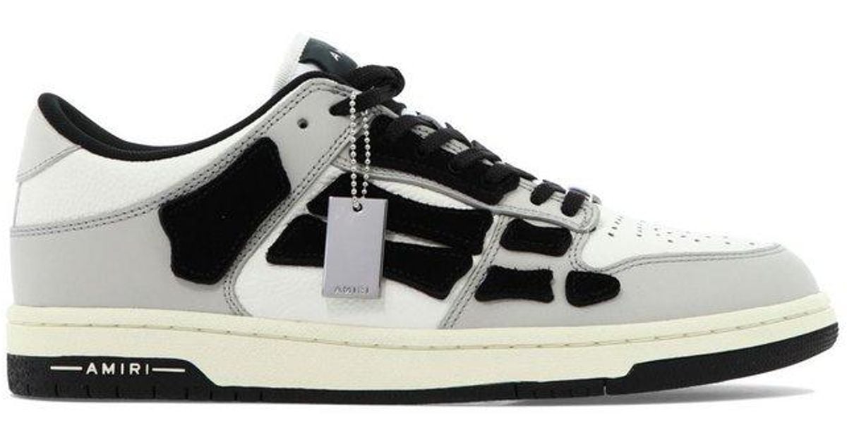 Amiri Skeleton Top Low Trainers in Gray for Men | Lyst