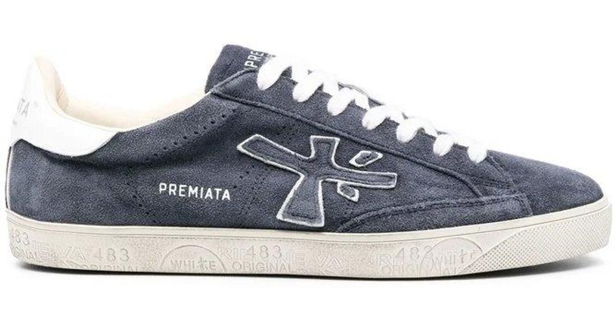 Premiata Stevan Low-Top Sneakers in Blue for Men | Lyst