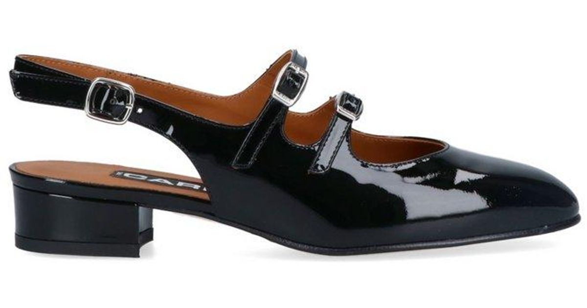 CAREL PARIS Paris Peche Slingback Mary Janes in Black | Lyst