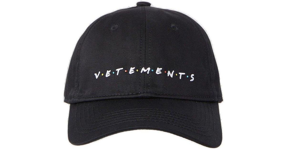 Vetements Friendly Logo Baseball Cap in Black for Men | Lyst