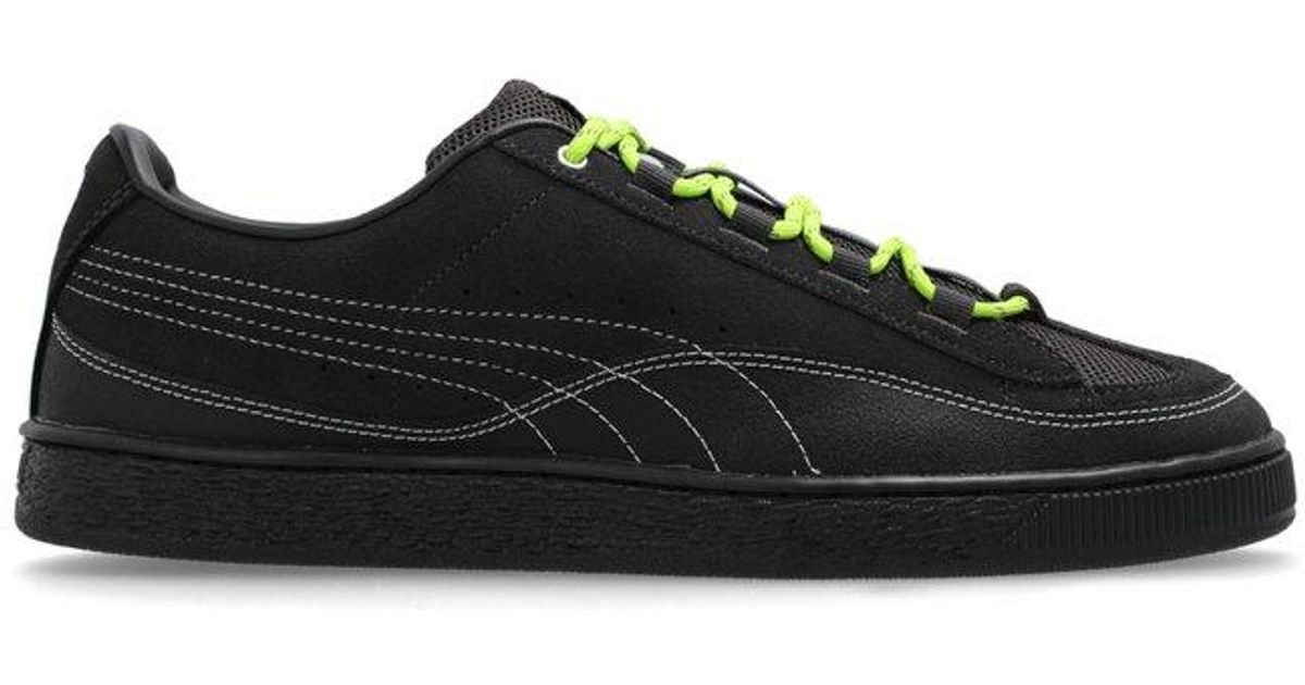PUMA X Aries Logo Patch Low Top Sneakers in Black for Men | Lyst