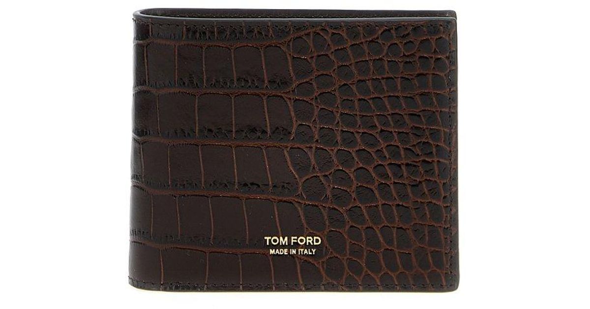 Tom Ford Logo Wallet Wallets, Card Holders in Black for Men | Lyst