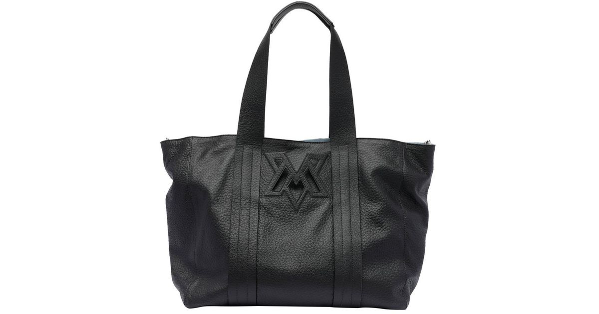 Vic Matié Logo Shoulder Bag in Black | Lyst