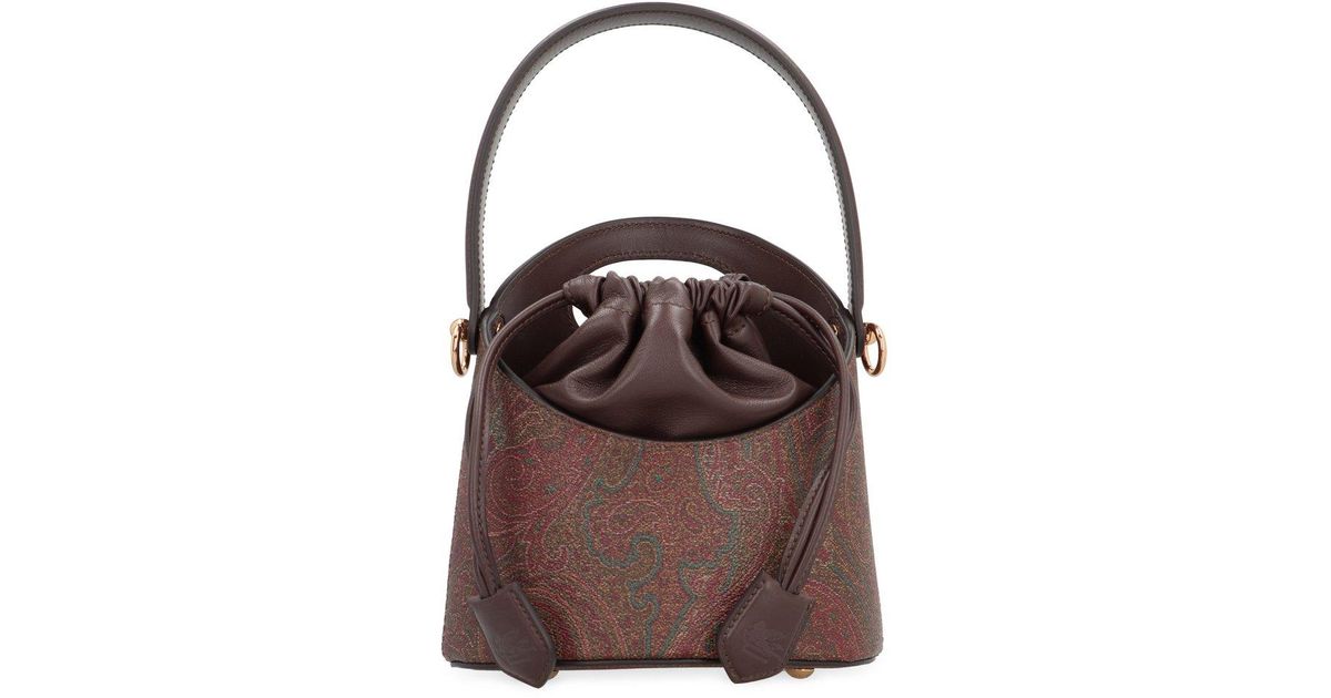 Etro Saturno Mini Tote Bag in Brown | Lyst UK