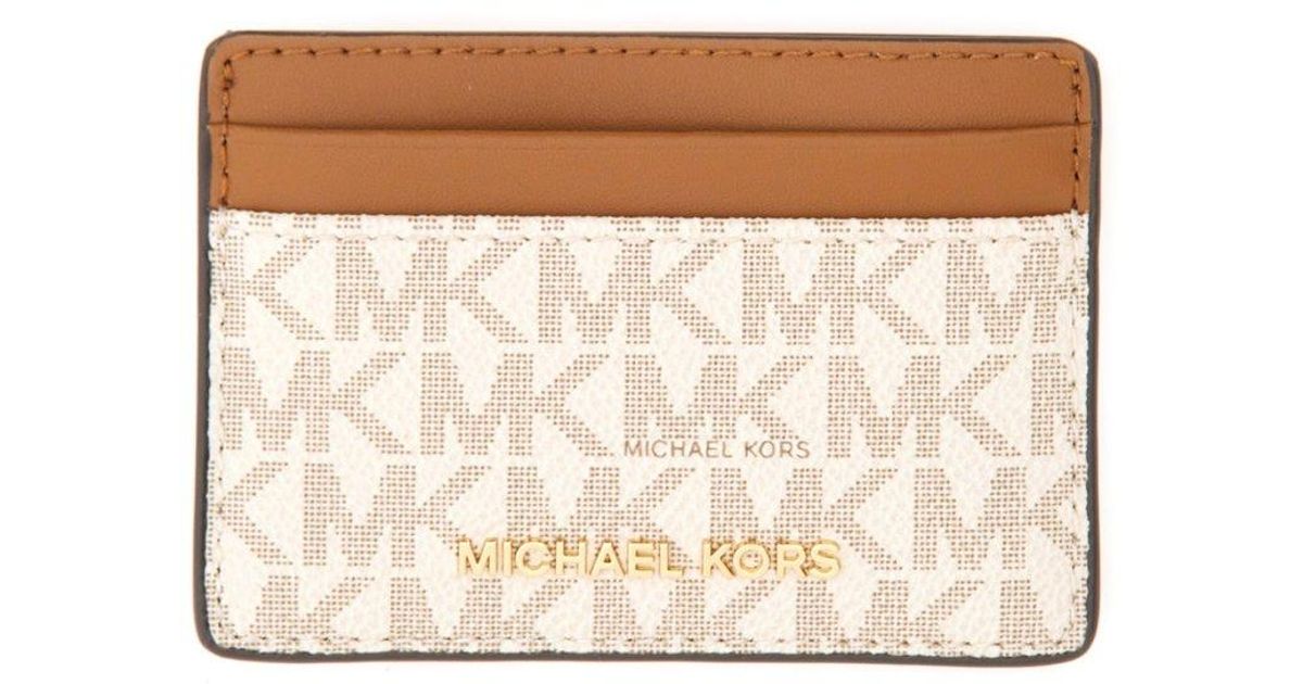 MICHAEL Michael Kors Jet Set Monogram Logo-lettering Cardholder in ...