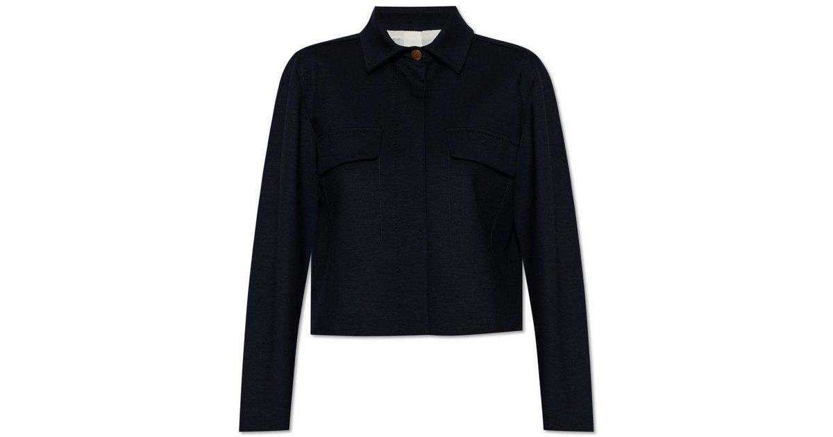 Max Mara Short Jacket 'Talamo' in Blue | Lyst