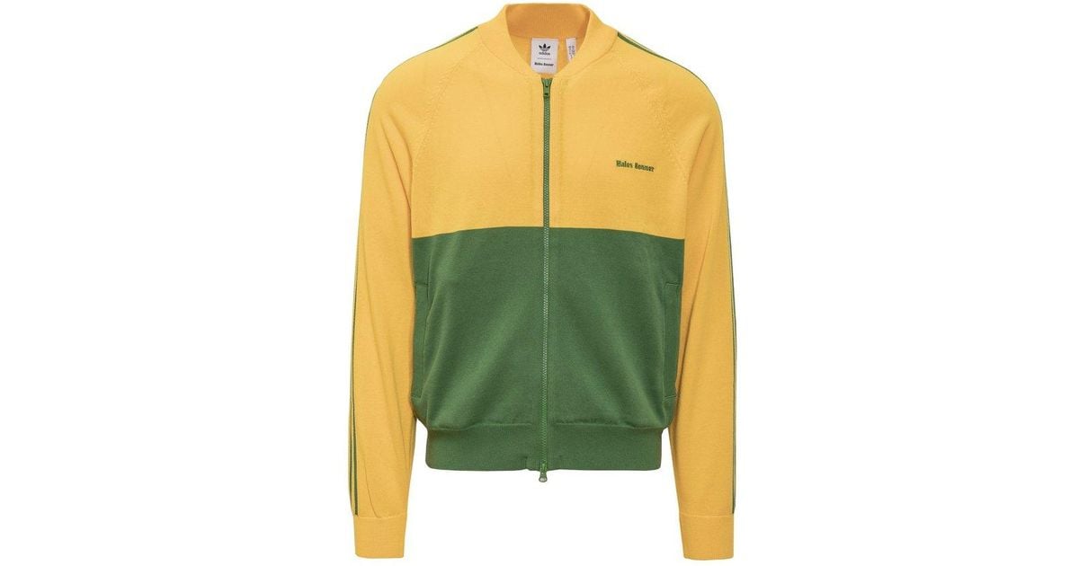 adidas Originals X Wales Bonner Knit Track Jacket in Green | Lyst