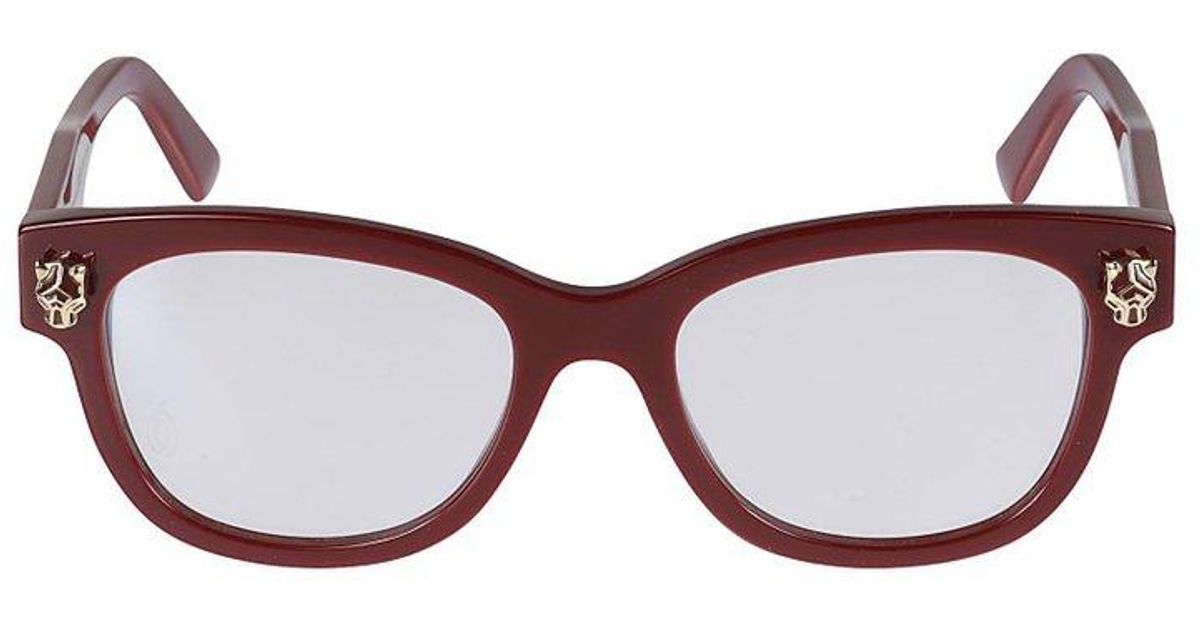 Cartier Butterfly Frame Glasses in Brown | Lyst