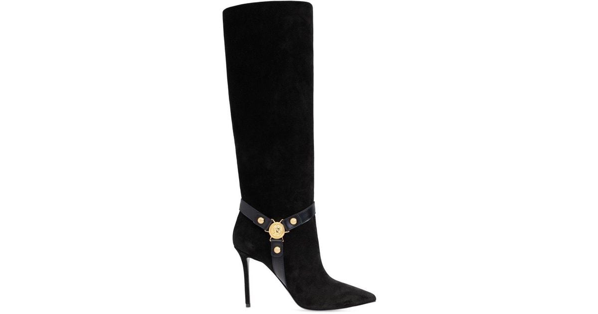 Balmain Leather Boots in Black | Lyst