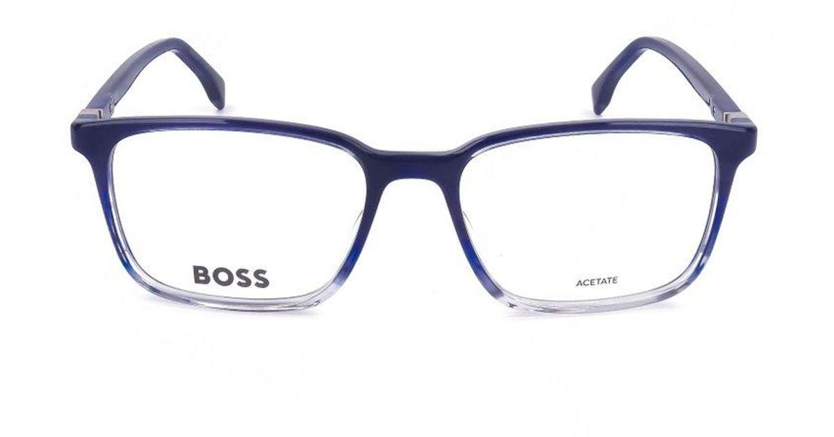 BOSS Rectangular Frame Glasss in Black for Men | Lyst