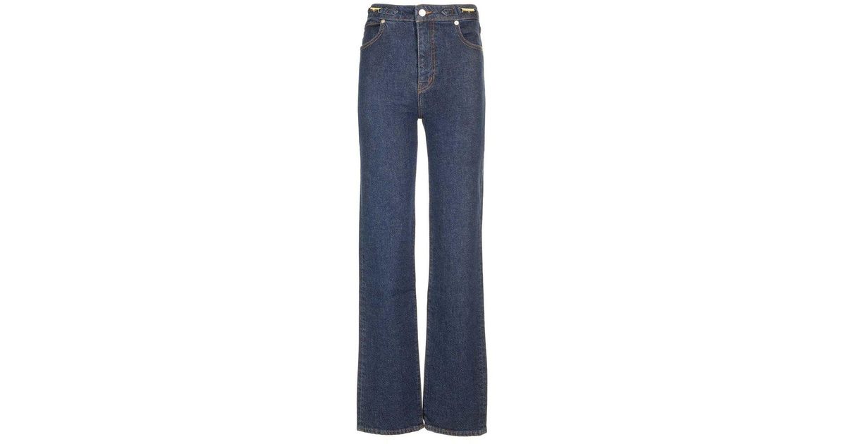FRAME X Ritz Paris Straight Leg Jeans in Blue | Lyst