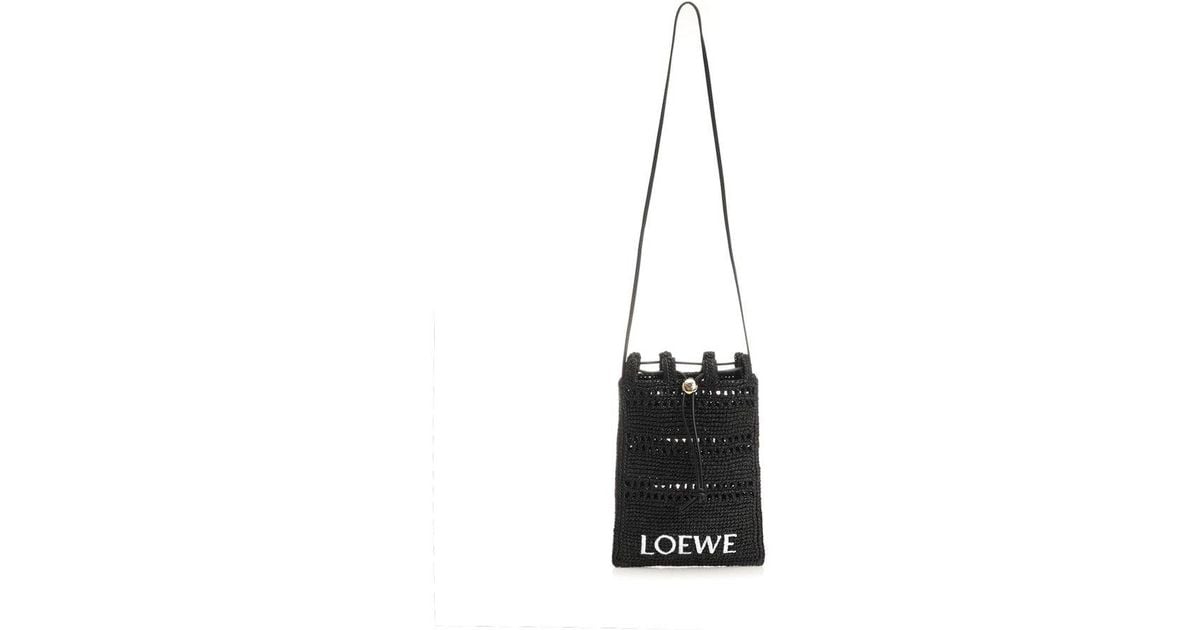 Loewe Drawstring Pouch Crossbody Bags in Black | Lyst UK