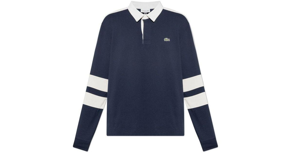 Lacoste Classic Fit Rugby Polo Shirt in Blue for Men | Lyst