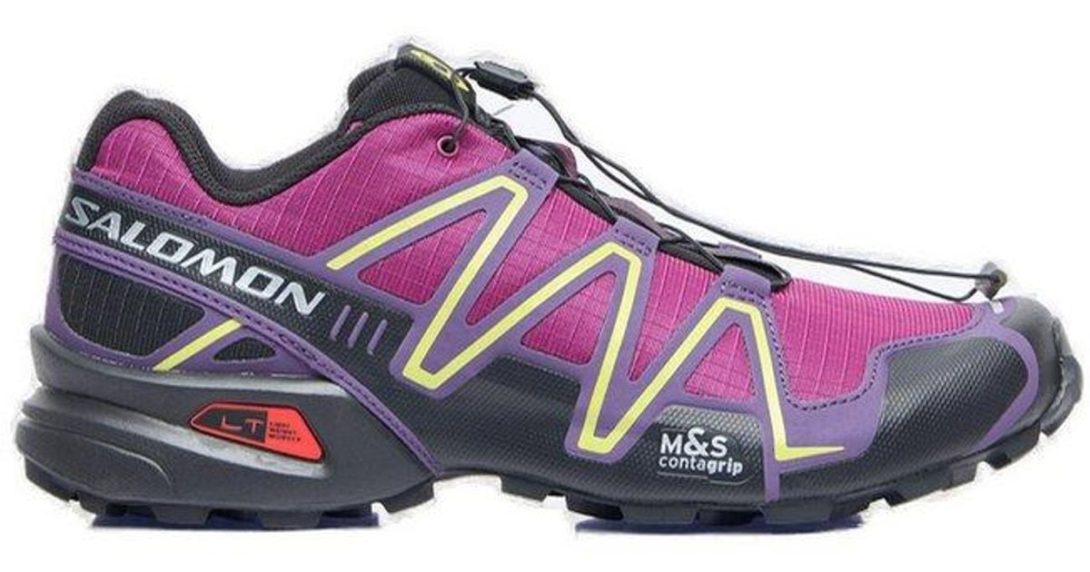 Salomon Speedcross 3 Panelled Sneakers in Purple for Men | Lyst