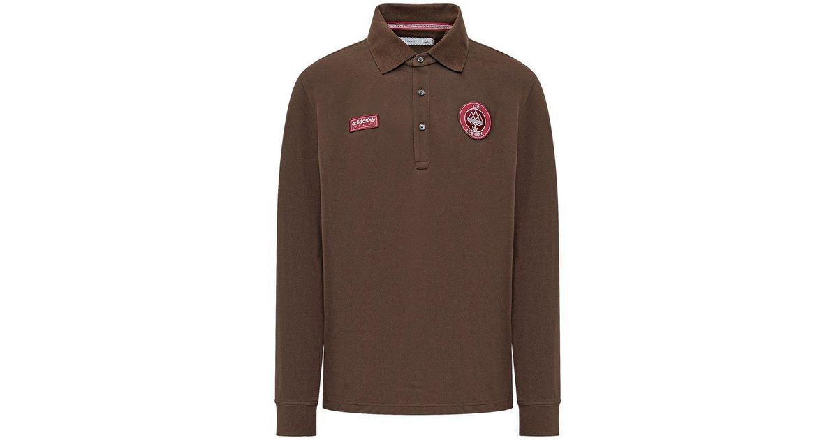 adidas Originals X C.P. Company Spzl Polo Shirt in Brown for Men | Lyst