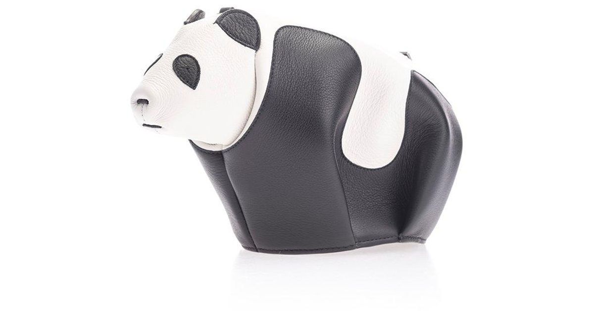 Loewe Panda Mini Crossbody Bag in Gray | Lyst