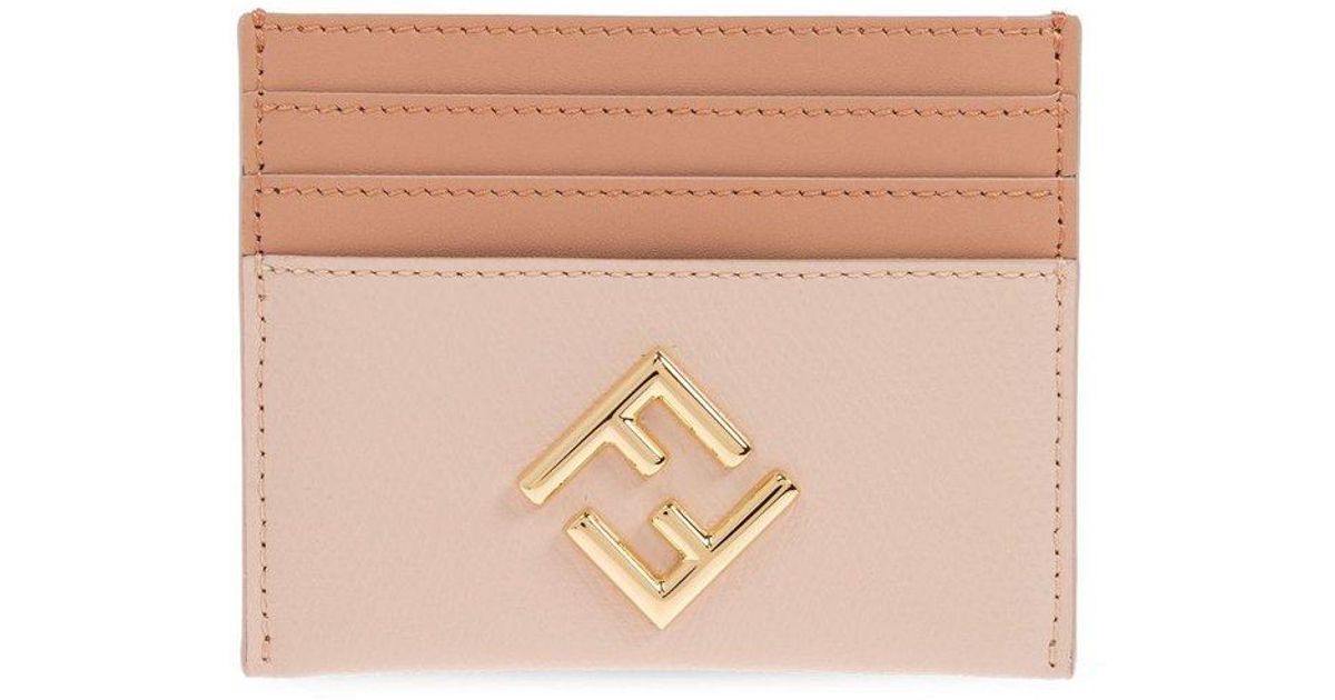 Fendi Ff Diamonds Panelled Card Case in Brown | Lyst