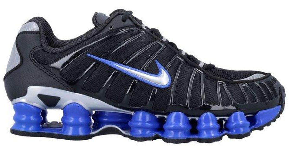 Nike Shox Tl Logo Detailed Sneakers in Blue | Lyst
