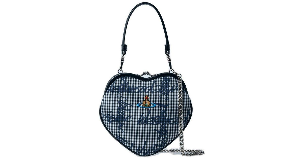 Vivienne Westwood Belle Heart Frame Tote Bag in Blue | Lyst