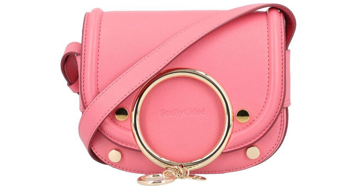 See By Chloé Small Mara Crossbody Bag in Pink | Lyst