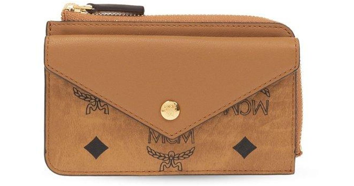 MCM ‘Aren’ Key Case in Brown | Lyst