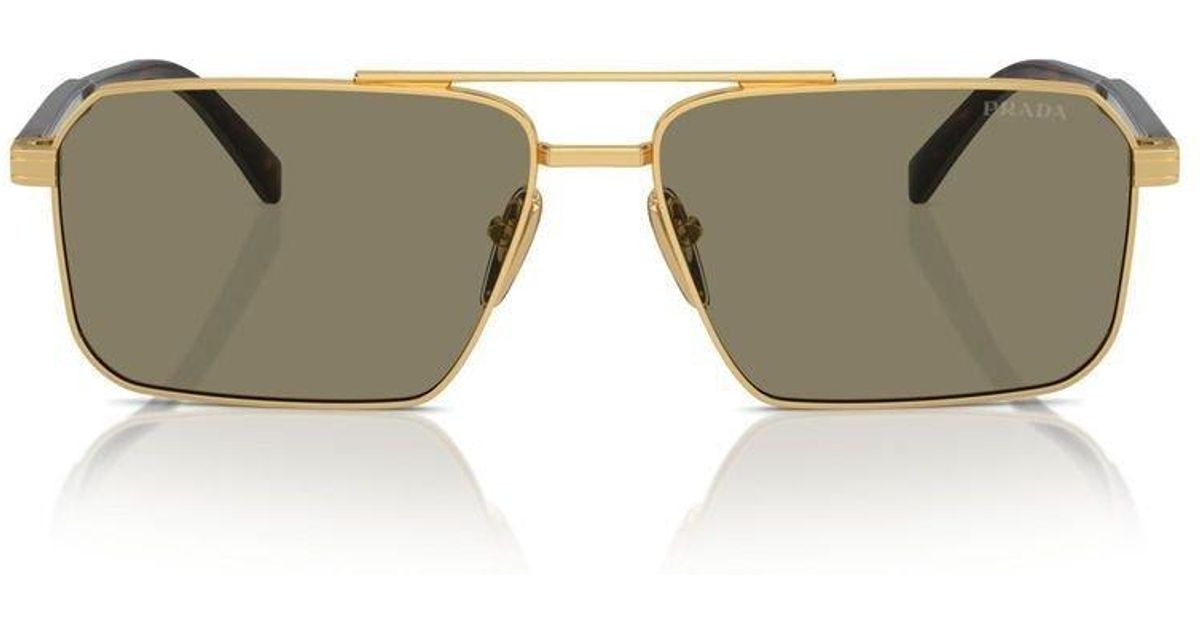 Prada Aviator Sunglasses in Black for Men | Lyst UK