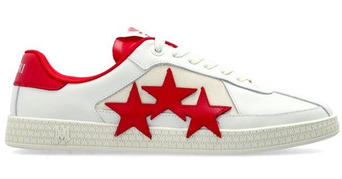 Amiri Pacific Star-Patch Low-Top Sneakers in Red for Men | Lyst