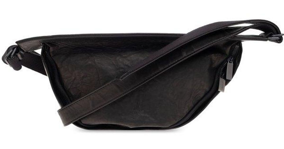 Yohji Yamamoto Logo Engraved Shoulder Bag in Black for Men | Lyst Canada