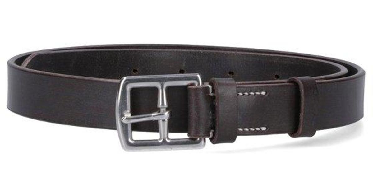 J&m Davidson Square Buckle Belt in Black for Men | Lyst UK