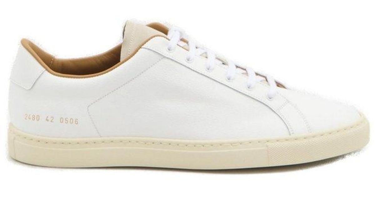 Common Projects Retro Low-Top Profile Sneakers in White for Men | Lyst