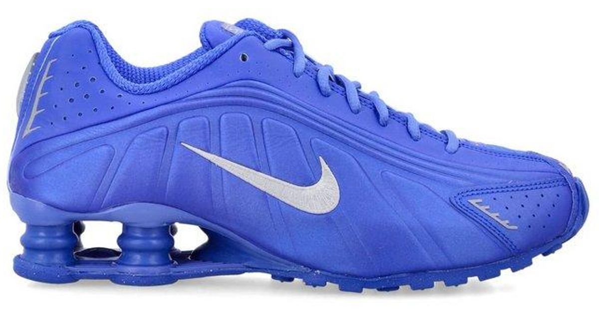 Nike Shox R4 Lace-Up Sneakers in Blue | Lyst