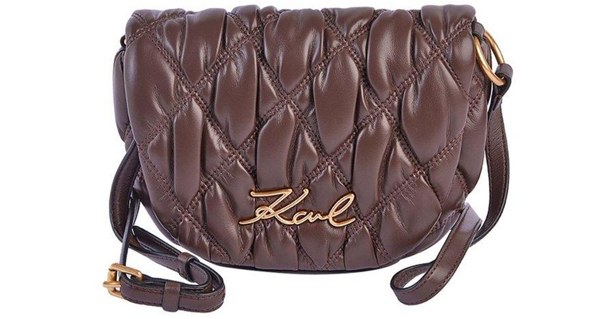 Karl Lagerfeld Klogo Signature Quilted Crossbody Bag in Purple | Lyst