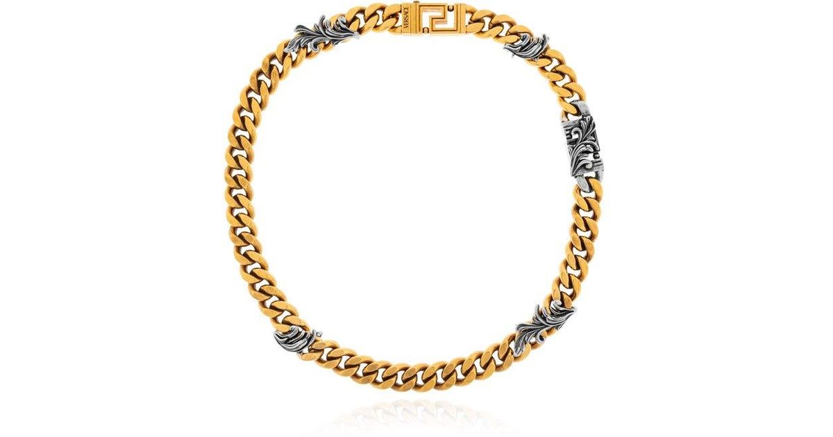 Versace Short Necklace in Metallic for Men | Lyst