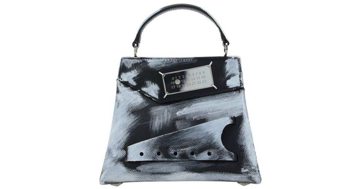 Maison Margiela Small Snatched Handpainted Handbag in Blue | Lyst