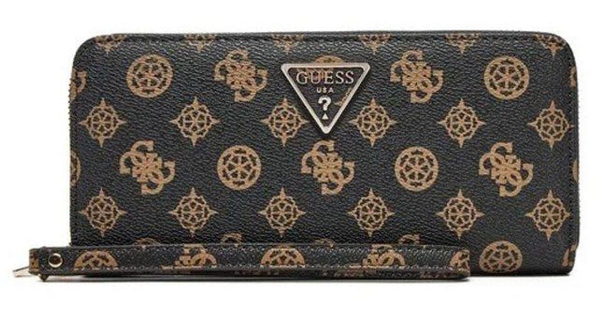 Guess Laurel 4G Peony Logo Maxi Wallet in Grey | Lyst UK