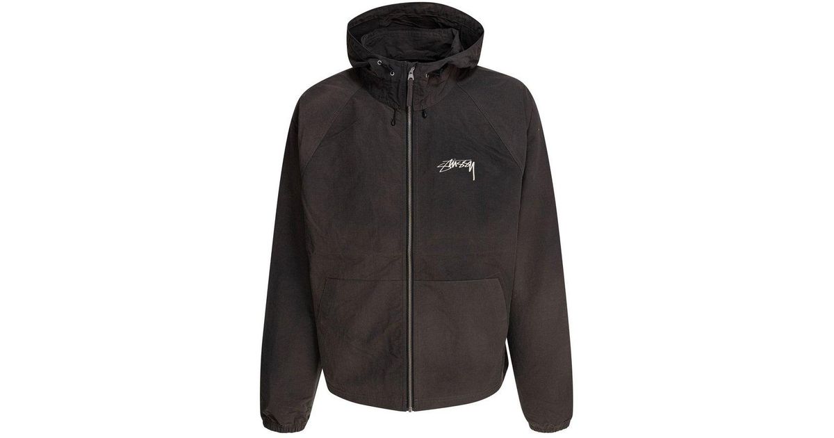 Stussy Beach Shell Zip-Up Jacket in Black for Men | Lyst Stussy Beach Shell Zip-Up Jacket in Black for Men | Lyst