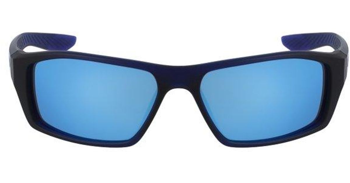 Nike Brazen Shadow Rectangular Frame Sunglasses in Blue | Lyst UK