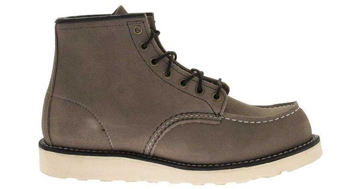 Red Wing Suede Red Wing Classic Moc Lace-up Boots in Grey (Grey) for ...