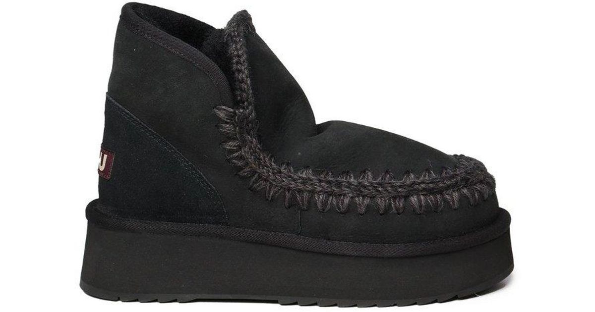 Mou Mini Eskimo Platform Boots in Black | Lyst