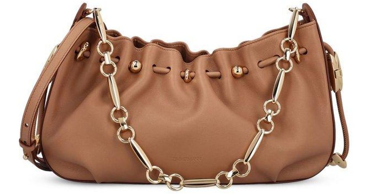 Zimmermann Halcyon Ruched Detailed Clutch Bag in Brown | Lyst