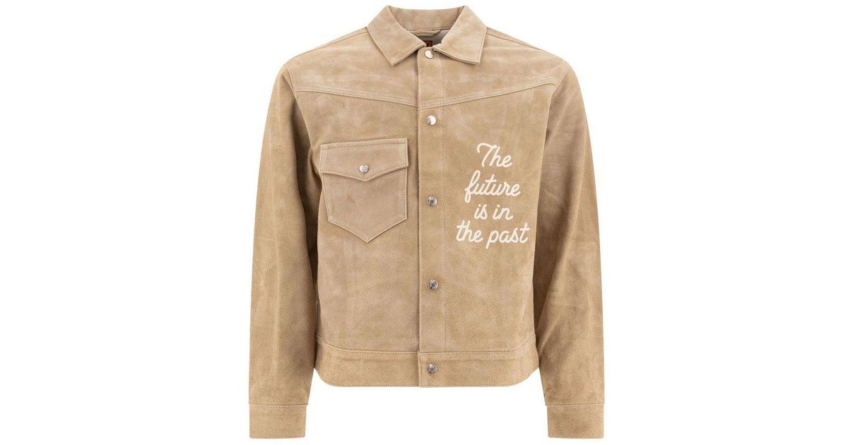Human Made Slogan Jacket in Natural for Men | Lyst
