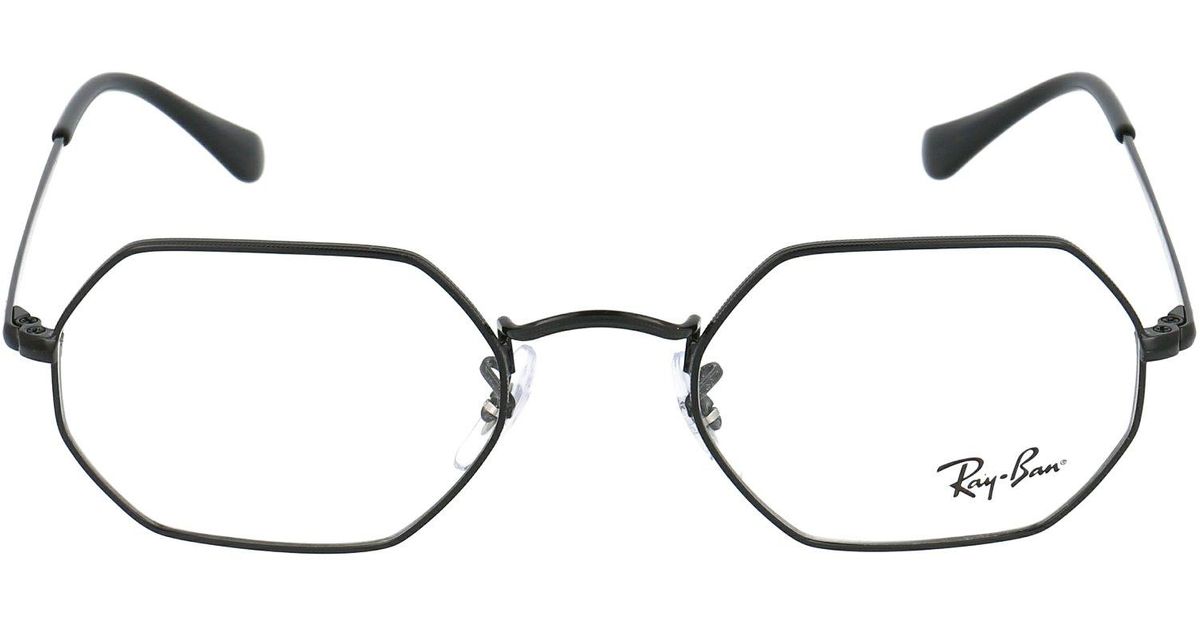 Ray Ban Octagon Frame Glasses In Black Lyst