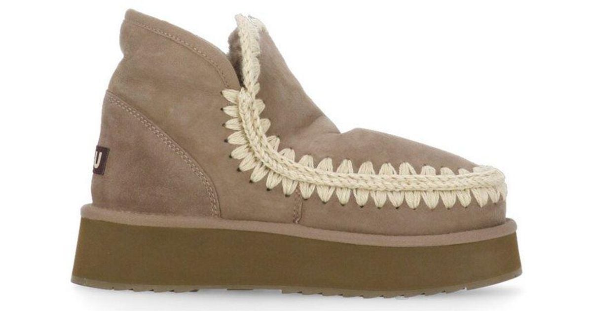 Mou Mini Eskimo Platform Boots in Brown | Lyst