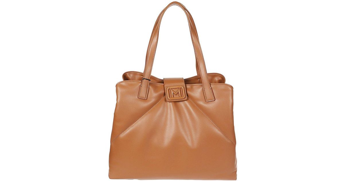 Marella Distesa Logo Plaque Shoulder Bag in Brown | Lyst