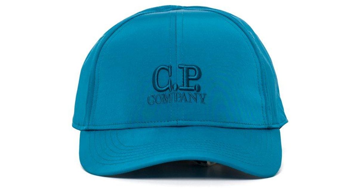 C.P. Company Chrome-R Logo Curved Peak Baseball Cap in Blue for Men | Lyst