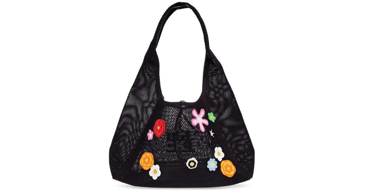 Marc Jacobs The Daisy Crochet Sack Bag in Black | Lyst