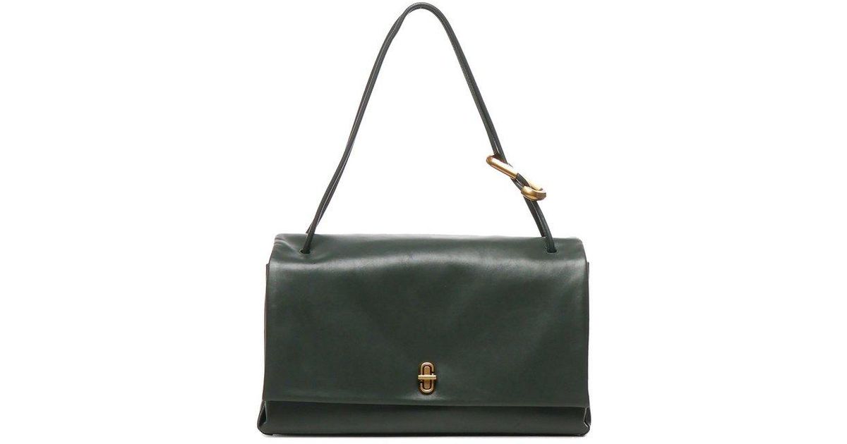 Marc Jacobs The Large Dual Foldover-Top Shoulder Bag in Green | Lyst